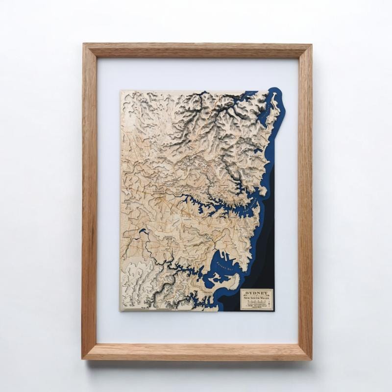 Framed Map - Etsy