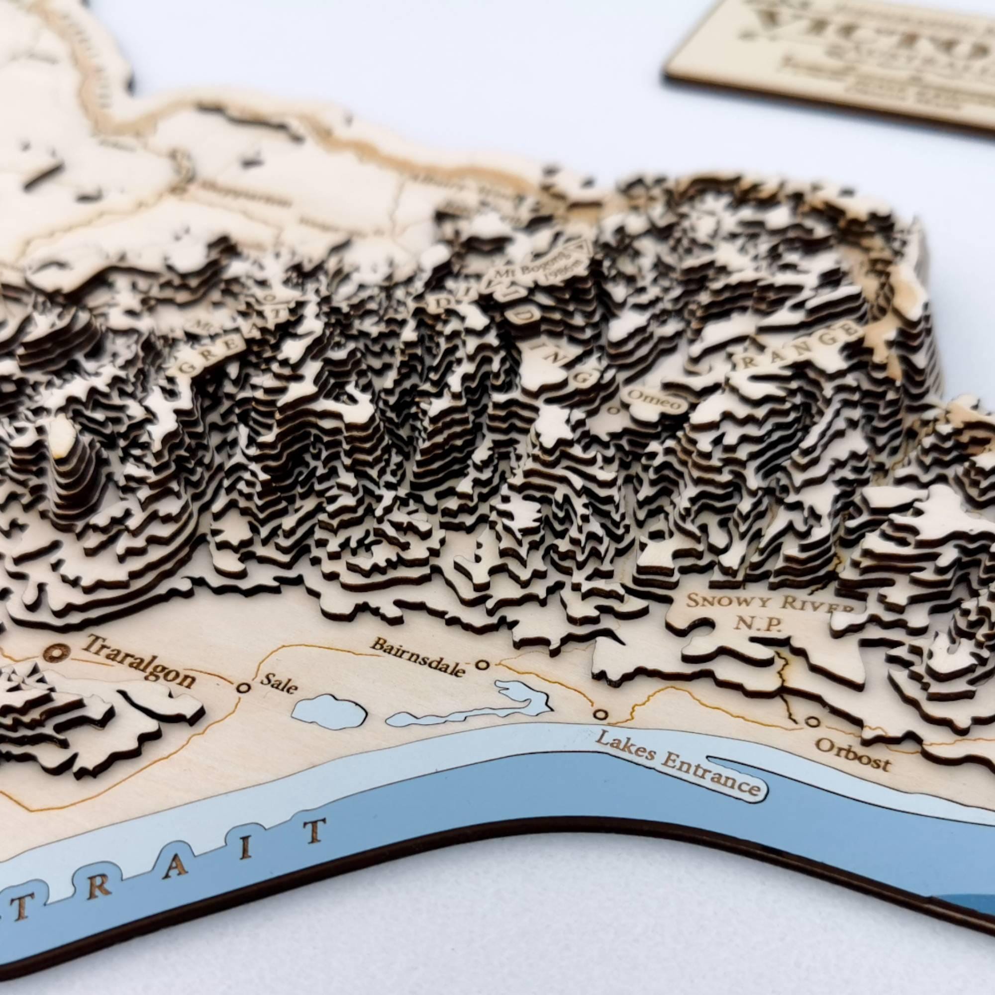 Victoria Topographical Wood Map | Rustic Home Decor | Birthday Gift for ...