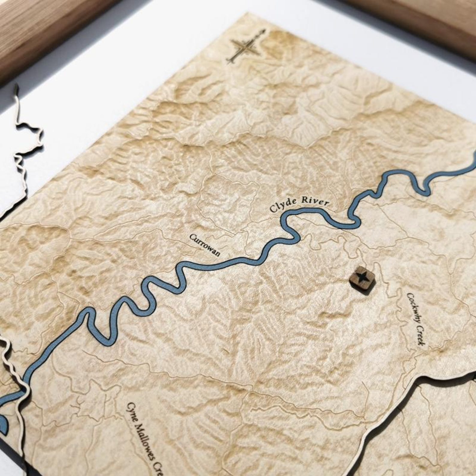 Custom Wooden Map Gift Relief Style Unique Art Decor - Etsy