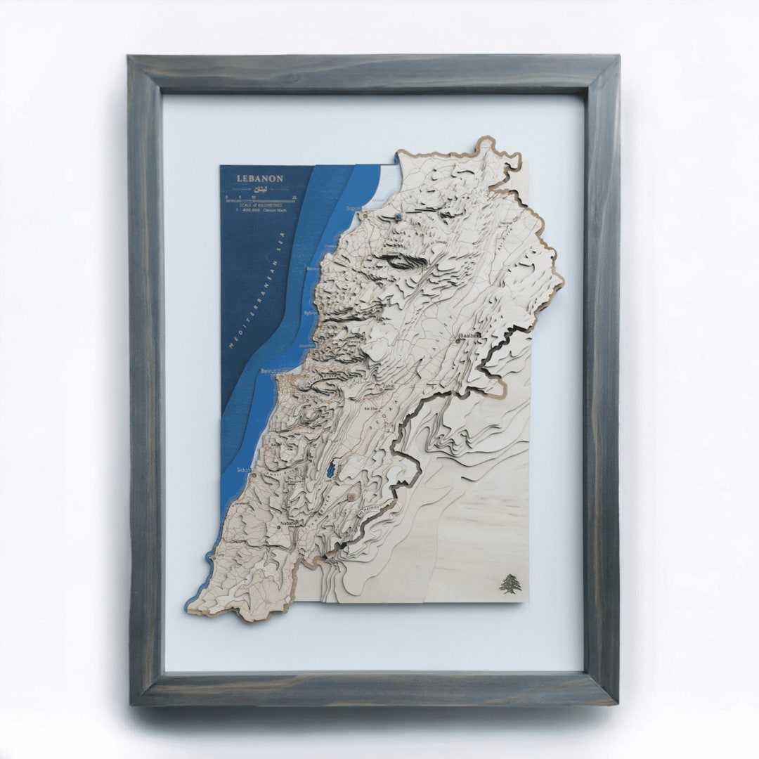 Lebanese Gift Unique Map Art Wall Decor National Map Tourist - Etsy