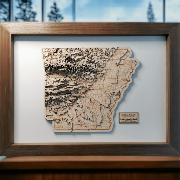 3d State Map of Arkansas - Etsy