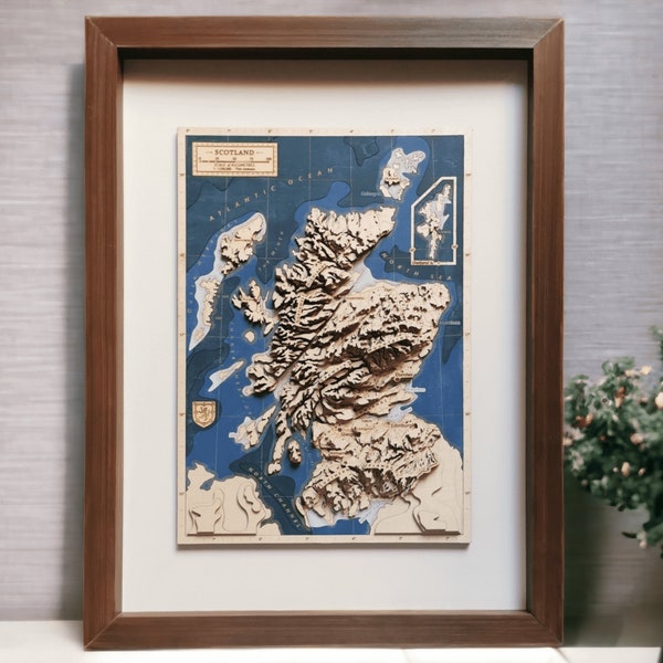 3d Map of Scotland - Etsy