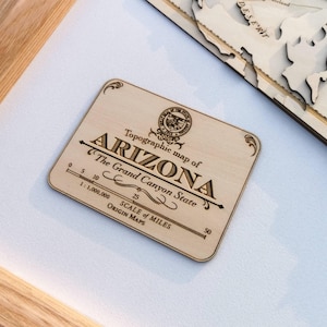 Arizona Wooden Contour Map | Retirement Gift for Nature Lovers - Etsy