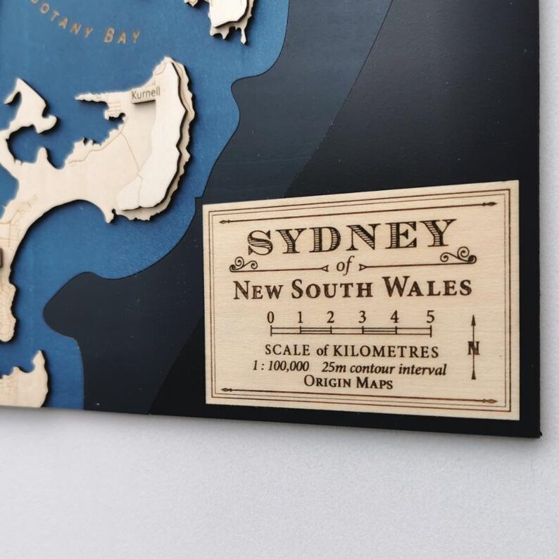 Sydney 3D Topographic Map | Carved Wooden Framed Art | Travel Australia ...