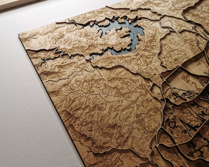 Custom Wooden Map Classic Style | Etsy