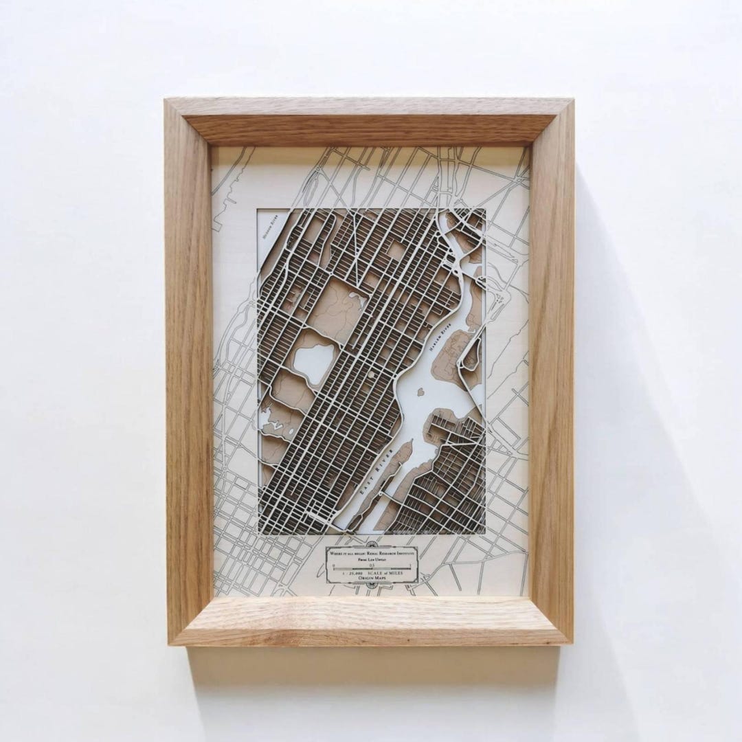 Custom Wooden Map Gift Relief Style Unique Art Decor - Etsy