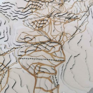 Ski Trail Vail Resort Map | Topographic 3D Carved Map Gift - Etsy