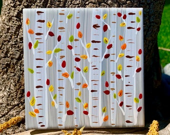 Fall Scene Fall Decor Autumnpond and Treesnature Scene - Etsy