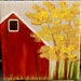 Red Barn Hand Painted Ceramic Tile/ Ornament/ Wall Art/ Home Decor - Etsy
