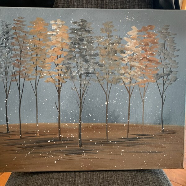 Hand Painted Trees - Etsy