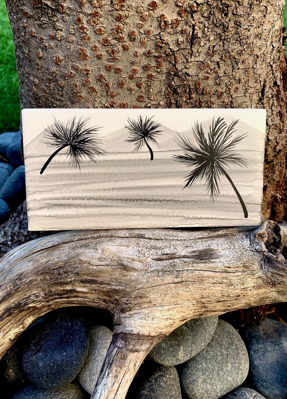 Sahara Desert Hand Painted Ceramic Tile/ Wall Art/ Home Decor | Etsy