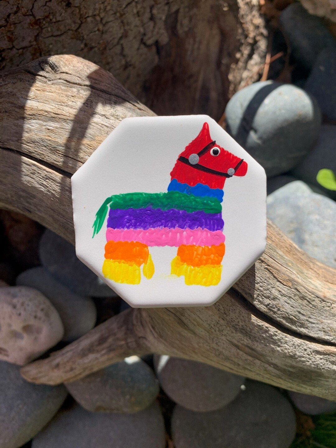 Piñata Hand Painted Ceramic Tile/ Ornament/ Magnet - Etsy