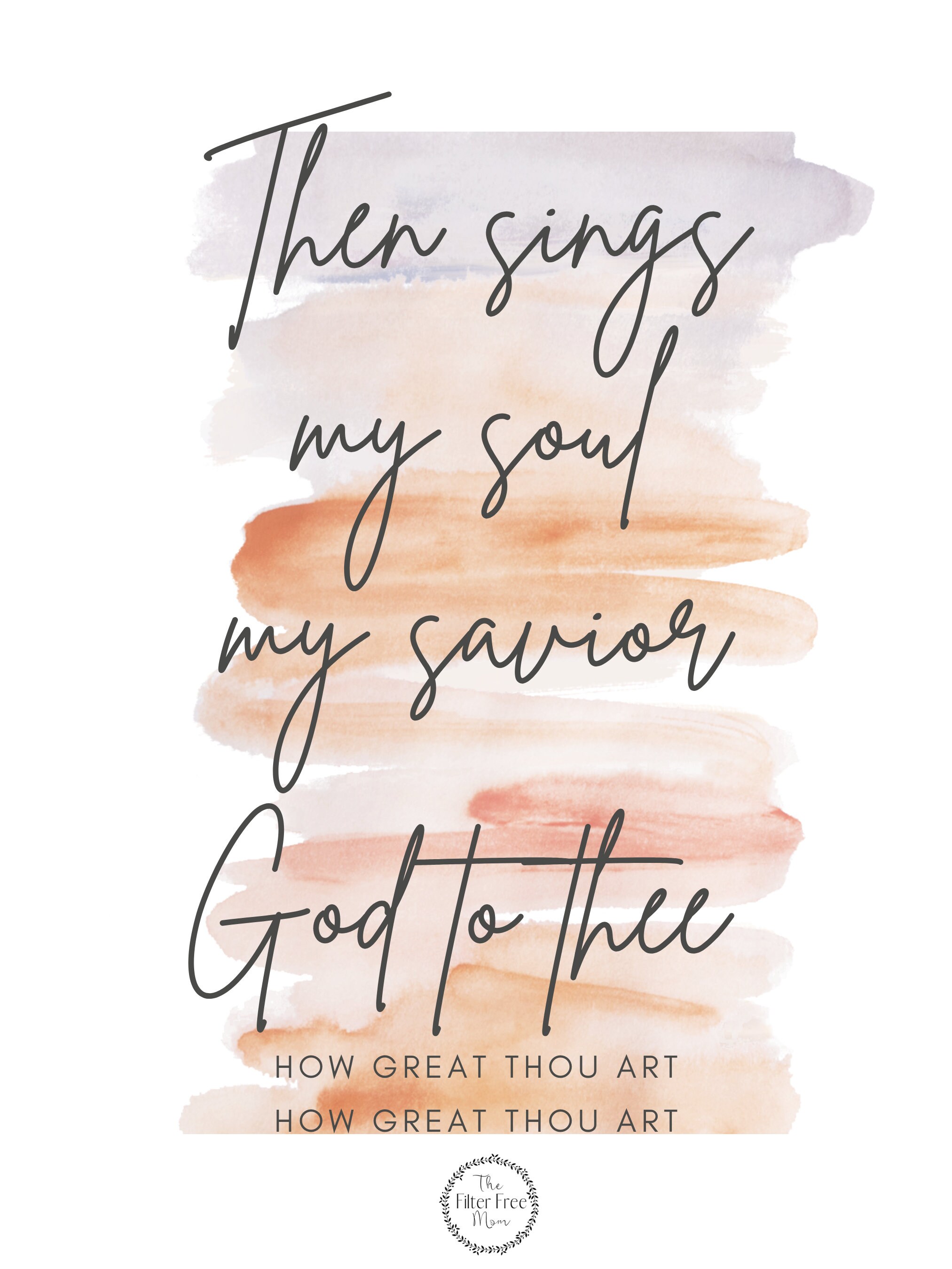 How Great Thou Art, Hymn Printable,minimalist Art, Instant Download, 3 ...