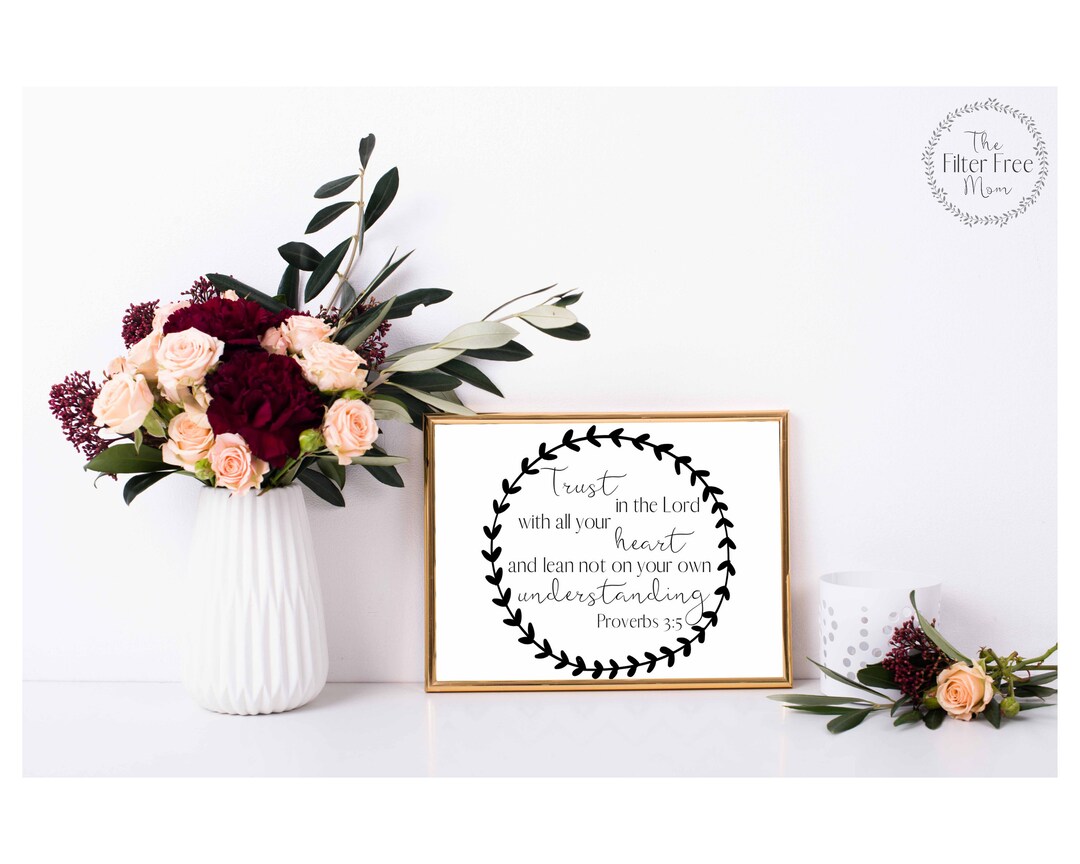 Trust in the Lord, Christian Printable, Instant Download - Etsy