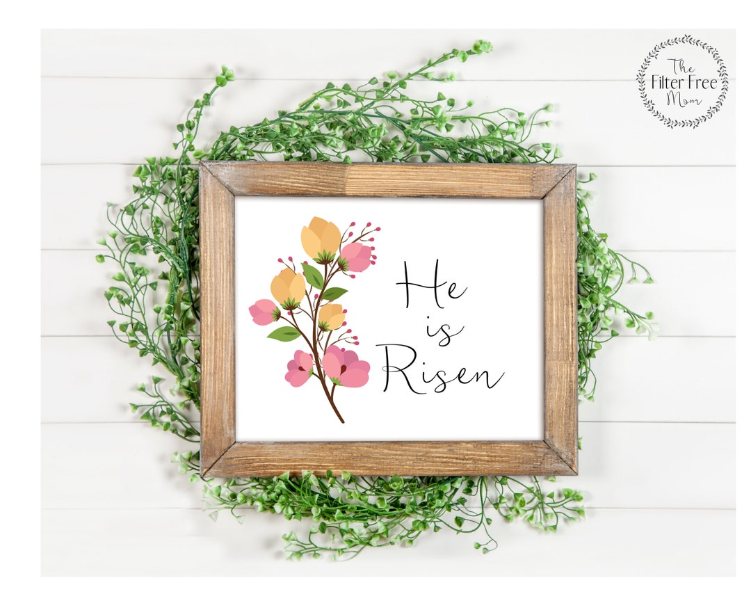 He is Risen, Easter Printable, Instant Download - Etsy