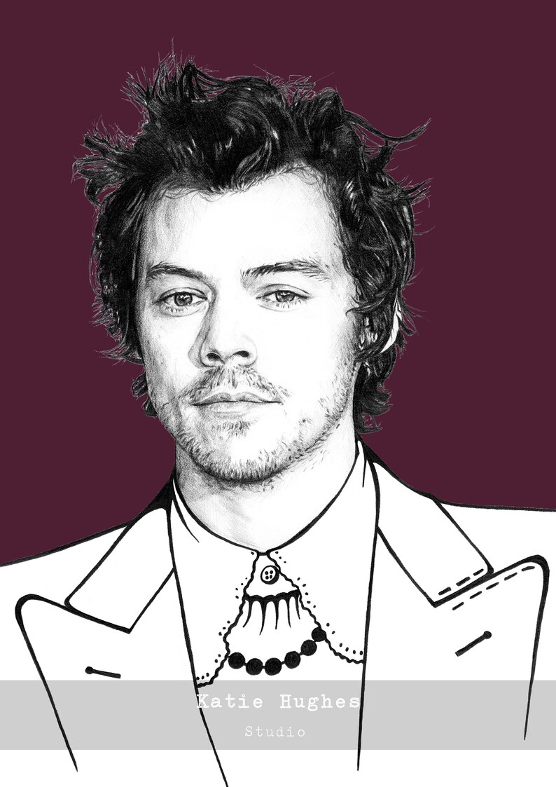 Harry Styles Wall Art Print, Retro Original Artwork Poster, One ...