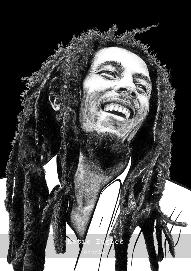 Bob Marley Wall Art Print, Reggae Music Poster, Cannabis Marijuana ...