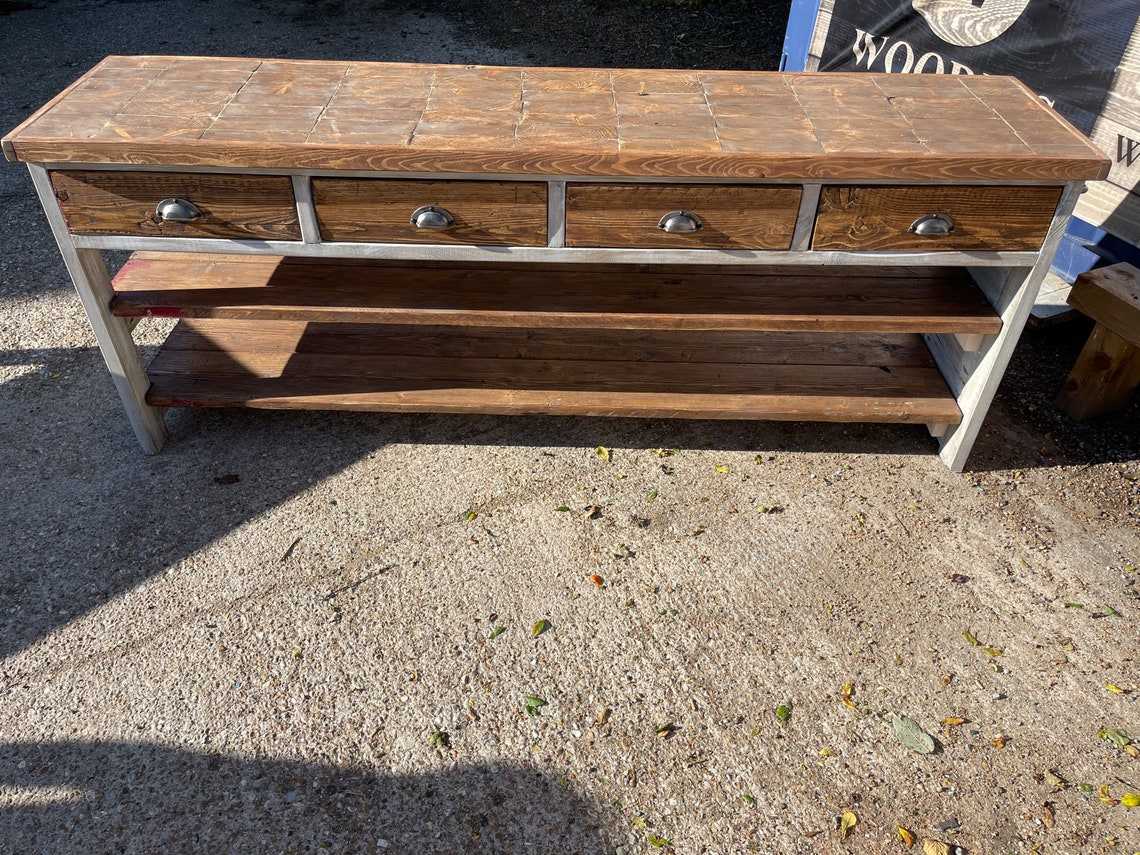 Rustic Farmhouse Large Kitchen Island | Etsy
