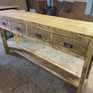 Reclaimed Farmhouse Console Table - Etsy