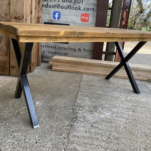 Reclaimed Scaffold Board X Frame Table - Etsy