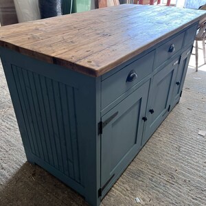 Rustic Farmhouse Kitchen Island With Wine Rack and Spice Rack - Etsy UK