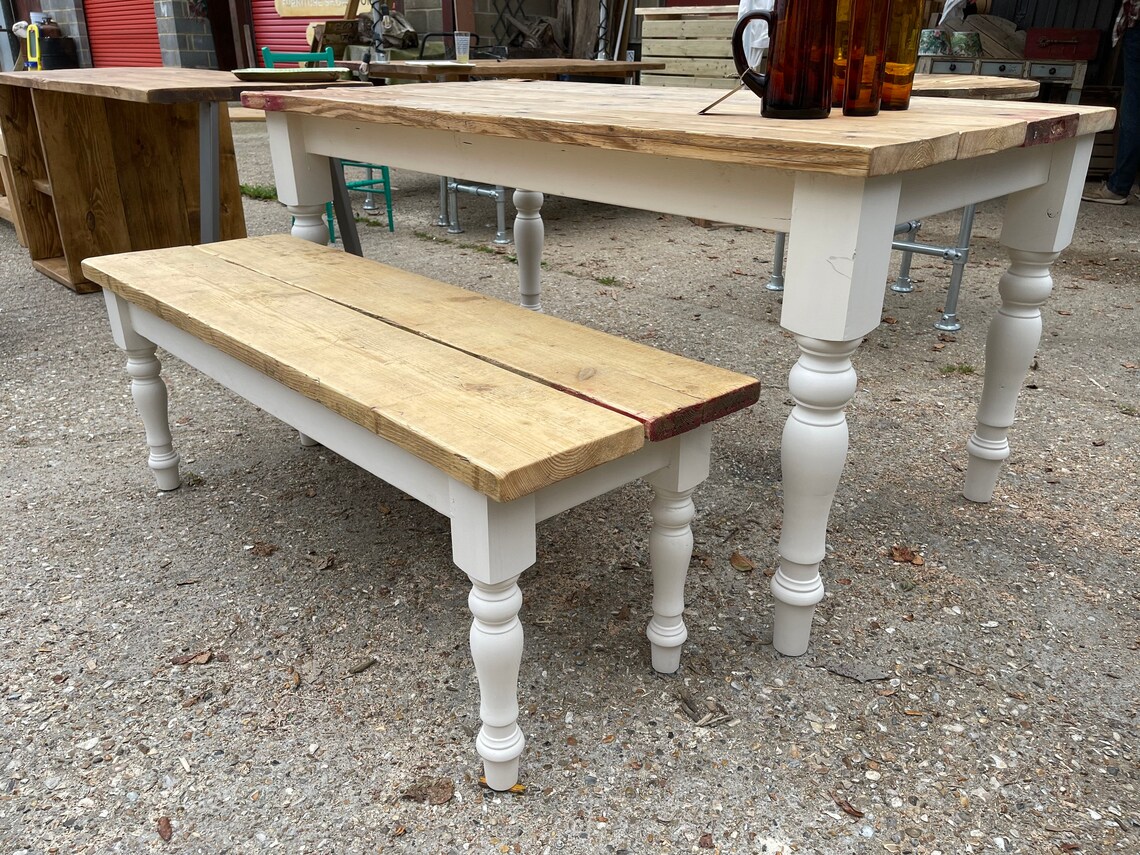 Farmhouse Reclaimed Dining Table Sets - Etsy