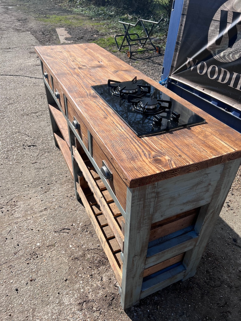 Integrated Hob Kitchen Island - Etsy