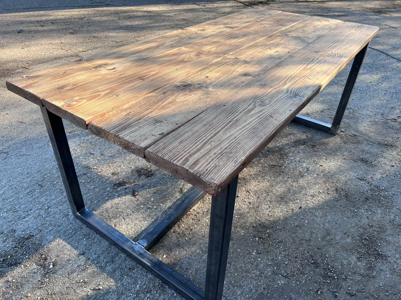 Rustic Reclaimed Scaffold Board Dining Table - Etsy UK