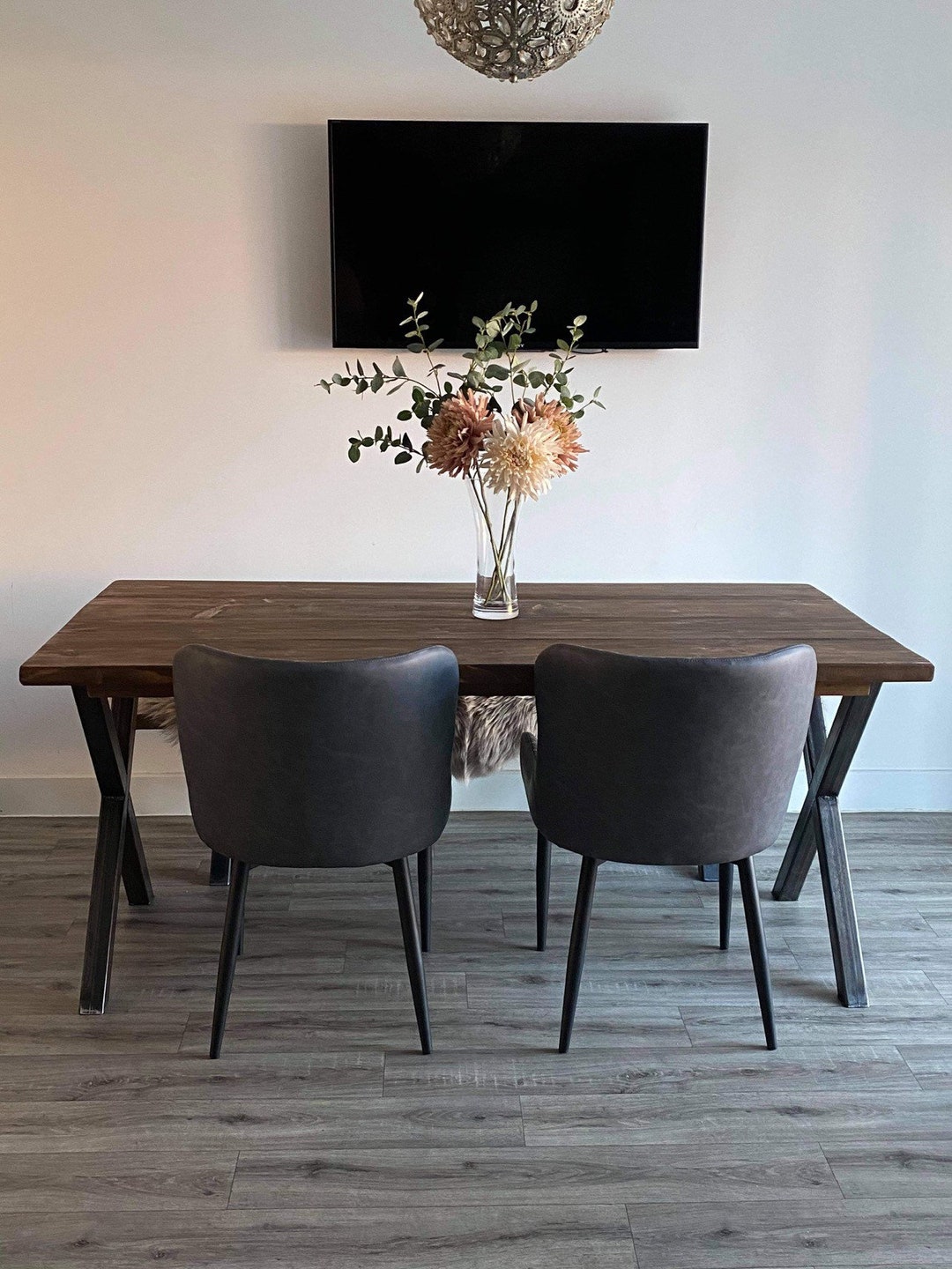 Reclaimed Scaffold Board X Frame Table - Etsy