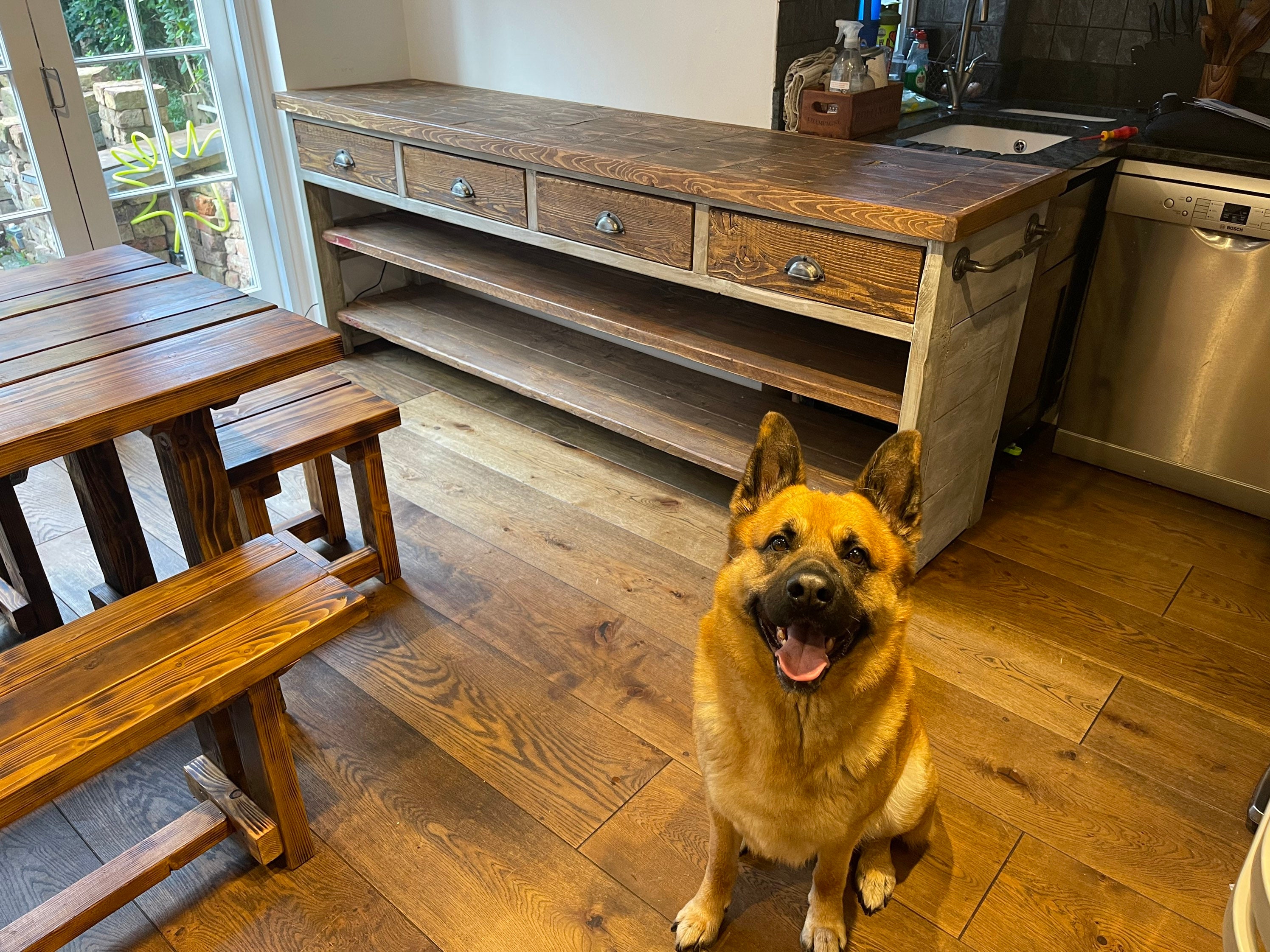 Rustic Farmhouse Large Kitchen Island - Etsy UK