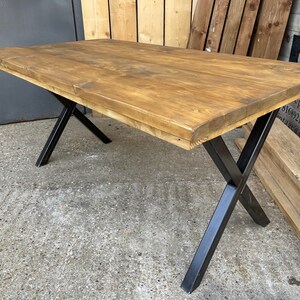 Reclaimed Scaffold Board X Frame Table - Etsy