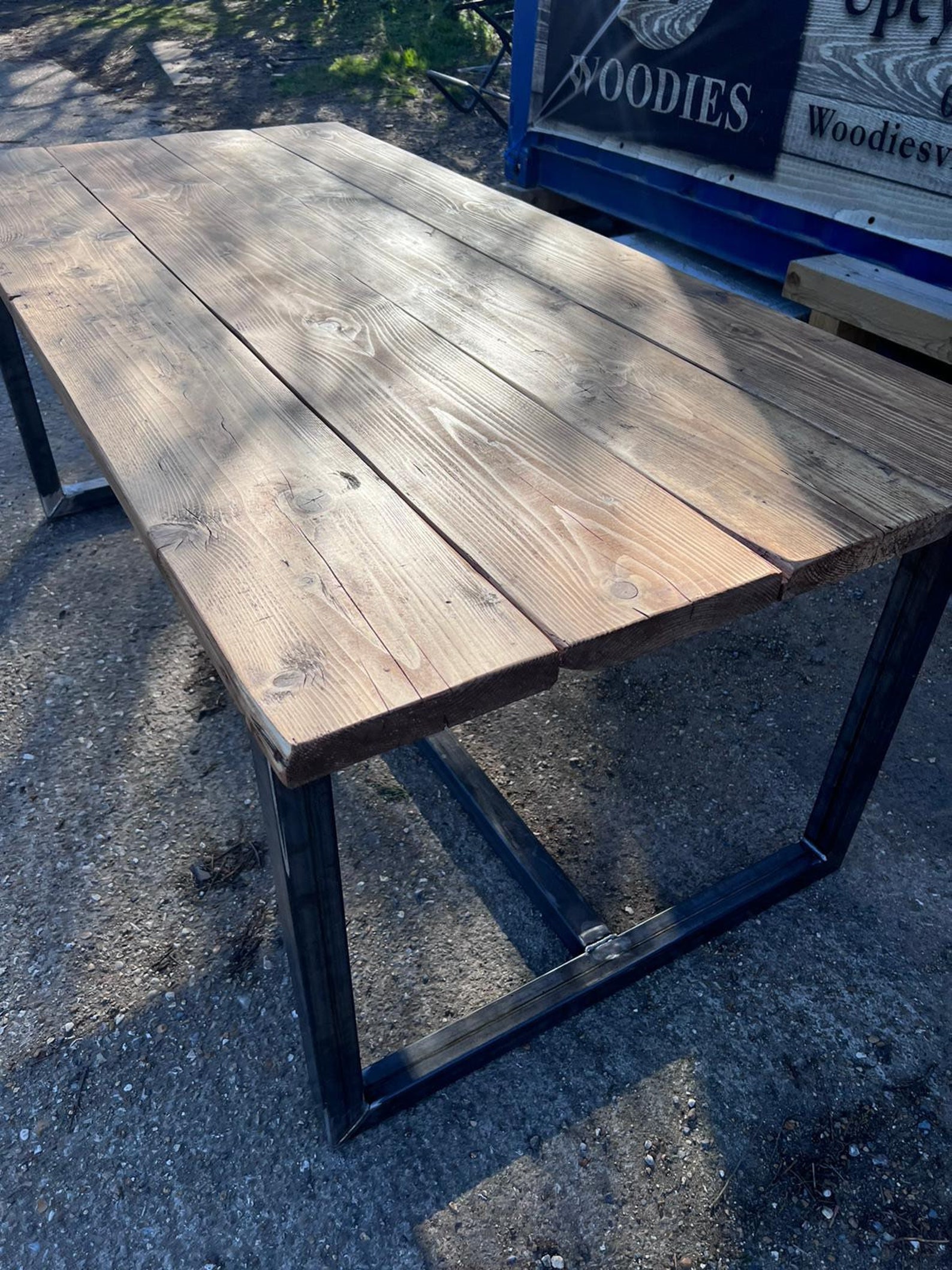 Rustic Reclaimed Scaffold Board Dining Table - Etsy UK