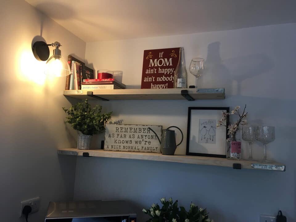 Solid Reclaimed Scaffold board shelves | Etsy