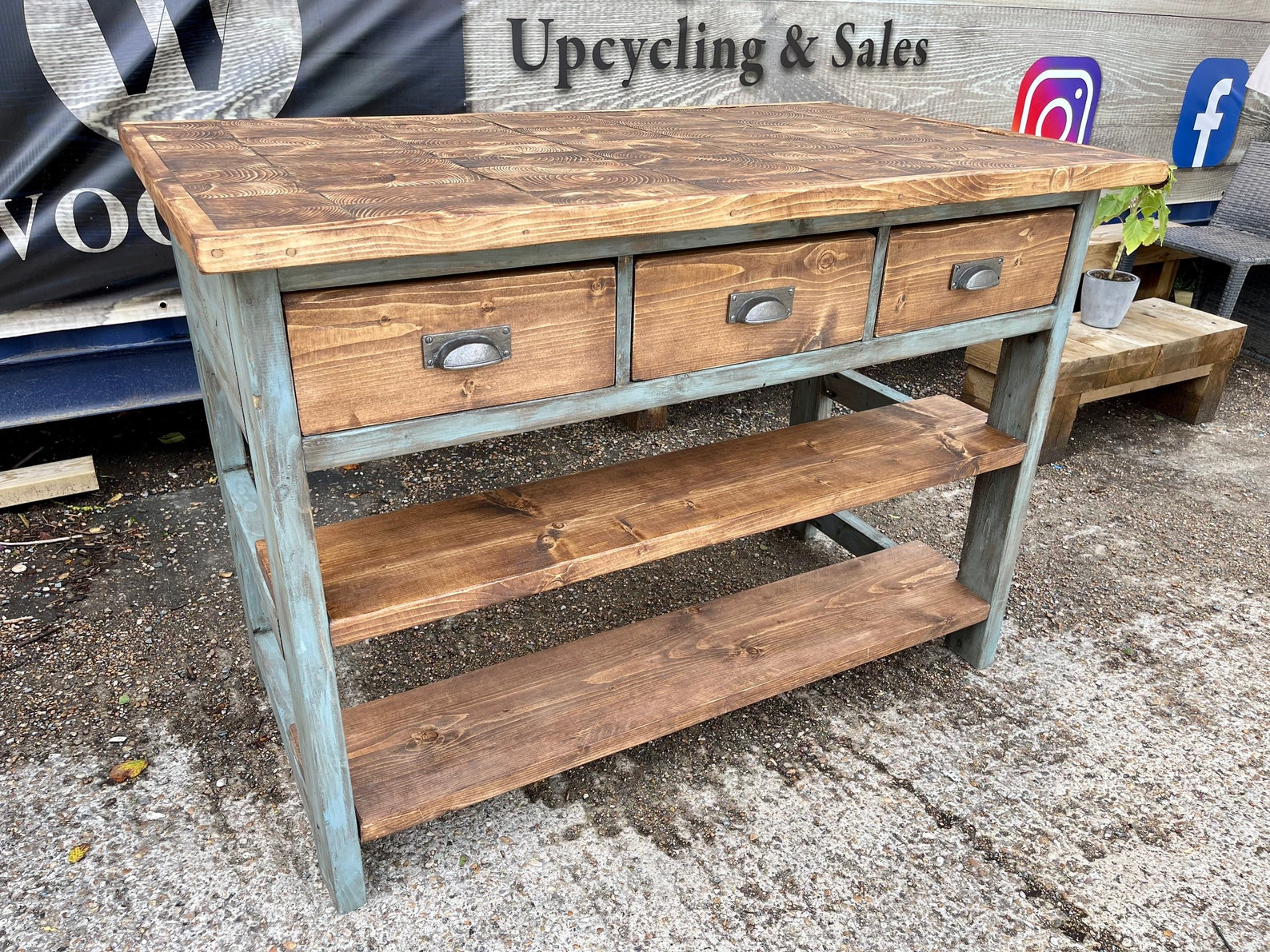 Farmhouse Rustic Kitchen Island - Etsy
