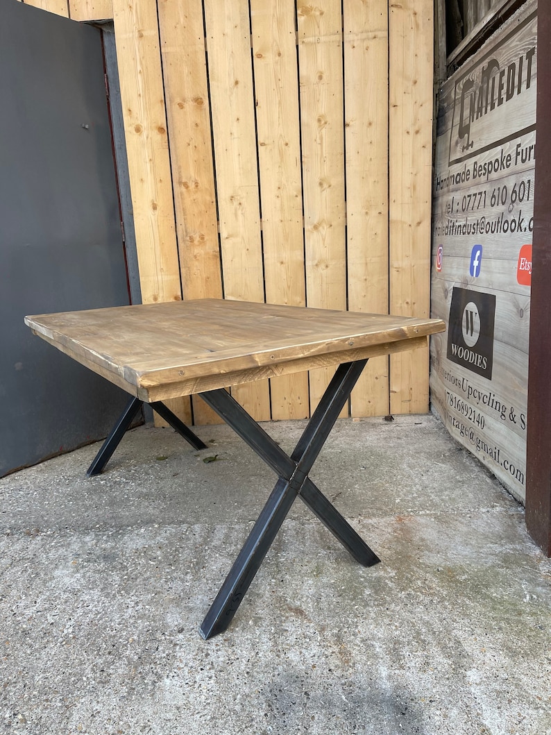 Reclaimed Scaffold Board X Frame Table - Etsy