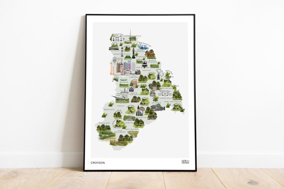 Croydon Map Print Map of Croydon Croydon Parks Croydon - Etsy UK