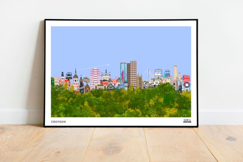 Croydon Vista Print, Croydon Art, Croydon Illustration, Croydon Poster ...