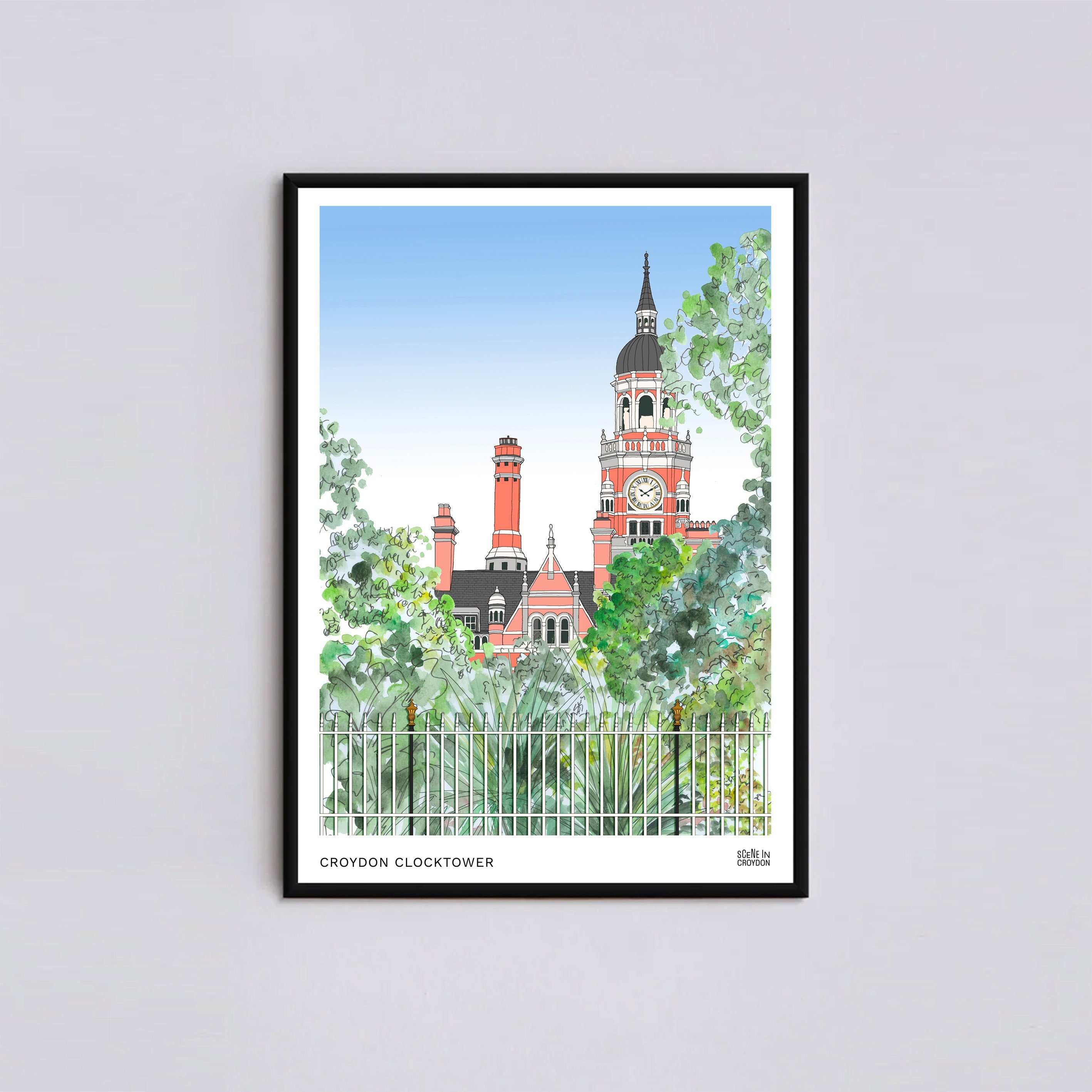 Croydon Clocktower, Croydon Town Hall Print, Croydon Print, Croydon ...