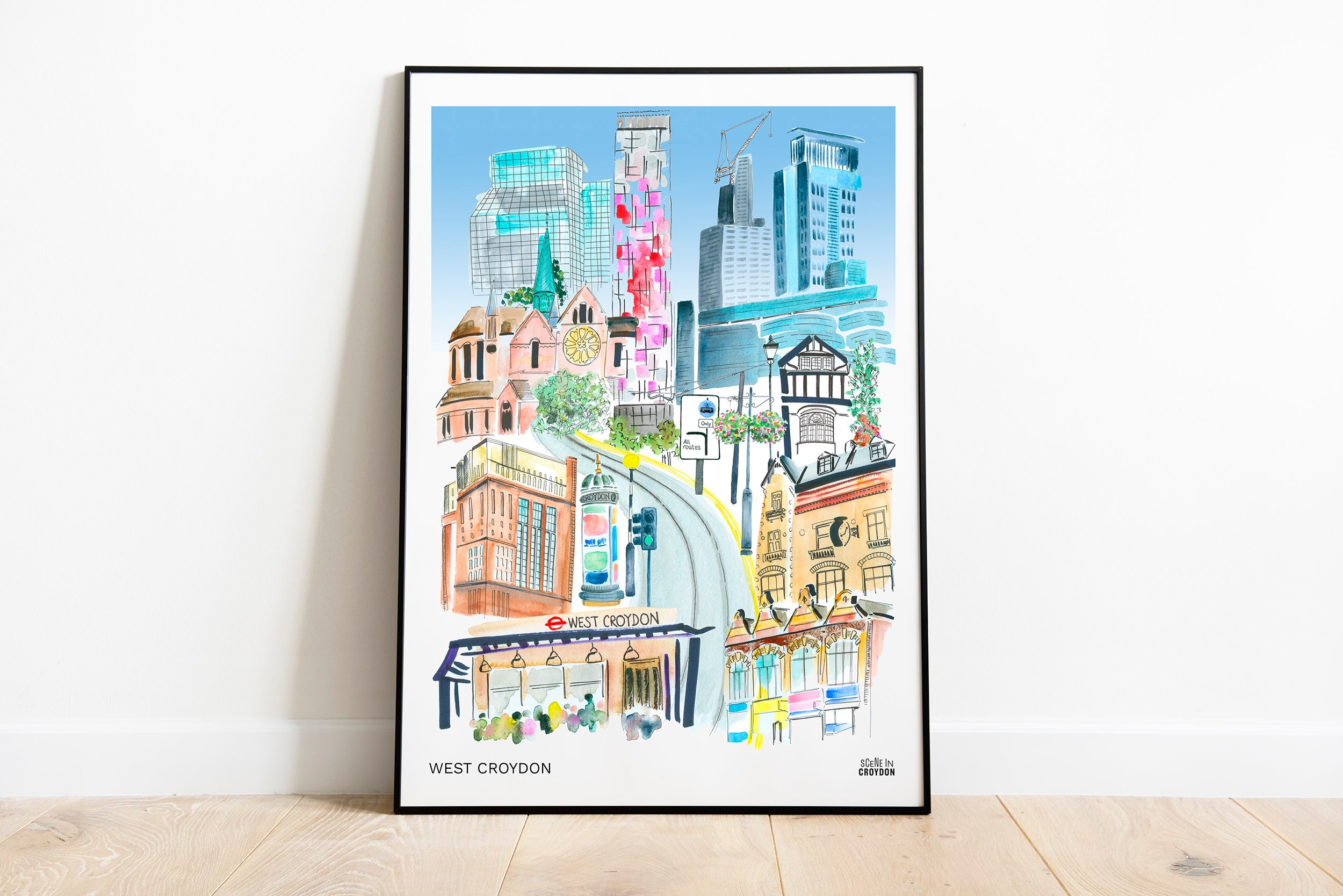 West Croydon Print, Croydon Print, Croydon Illustration, Croydon Print ...