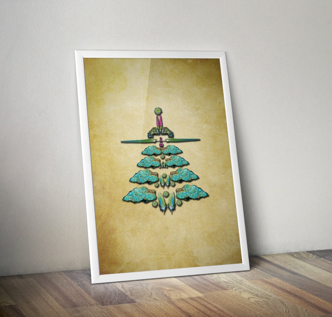 Air Element Alchemical Symbol Printable, Gold Fine Art Wall Decor ...