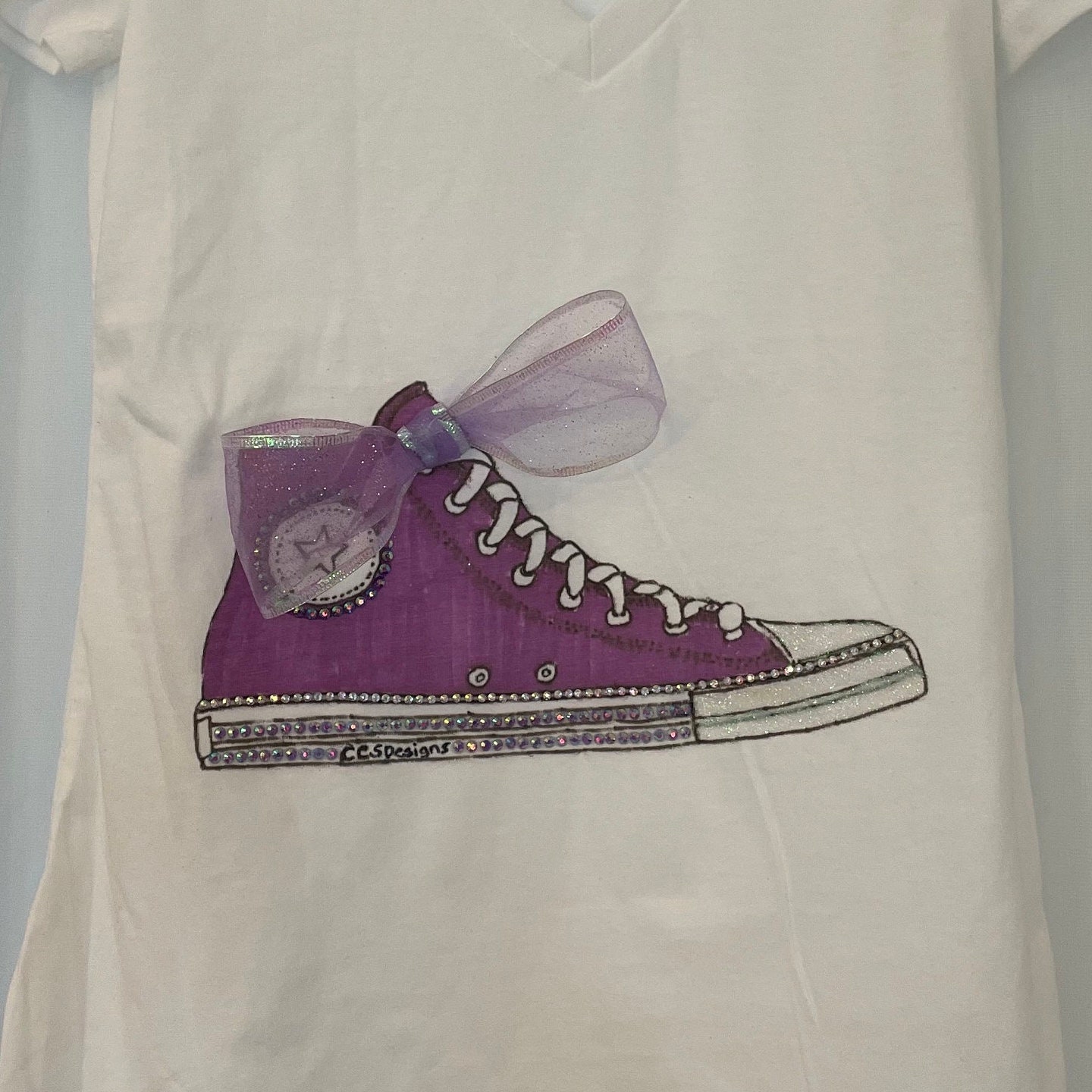 Coloured Converse Hand Drawn Tees - Etsy