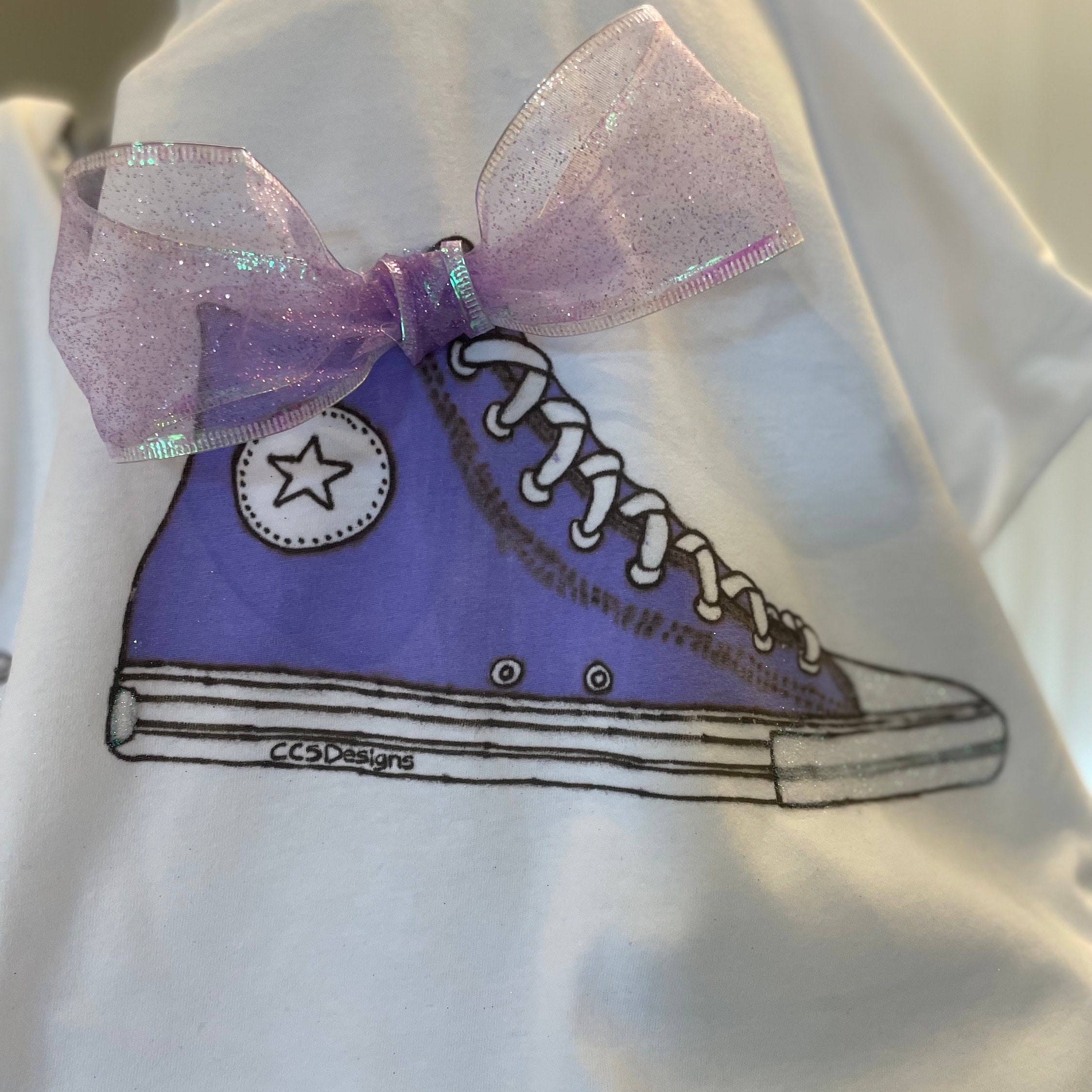 Coloured Converse Hand Drawn Tees - Etsy