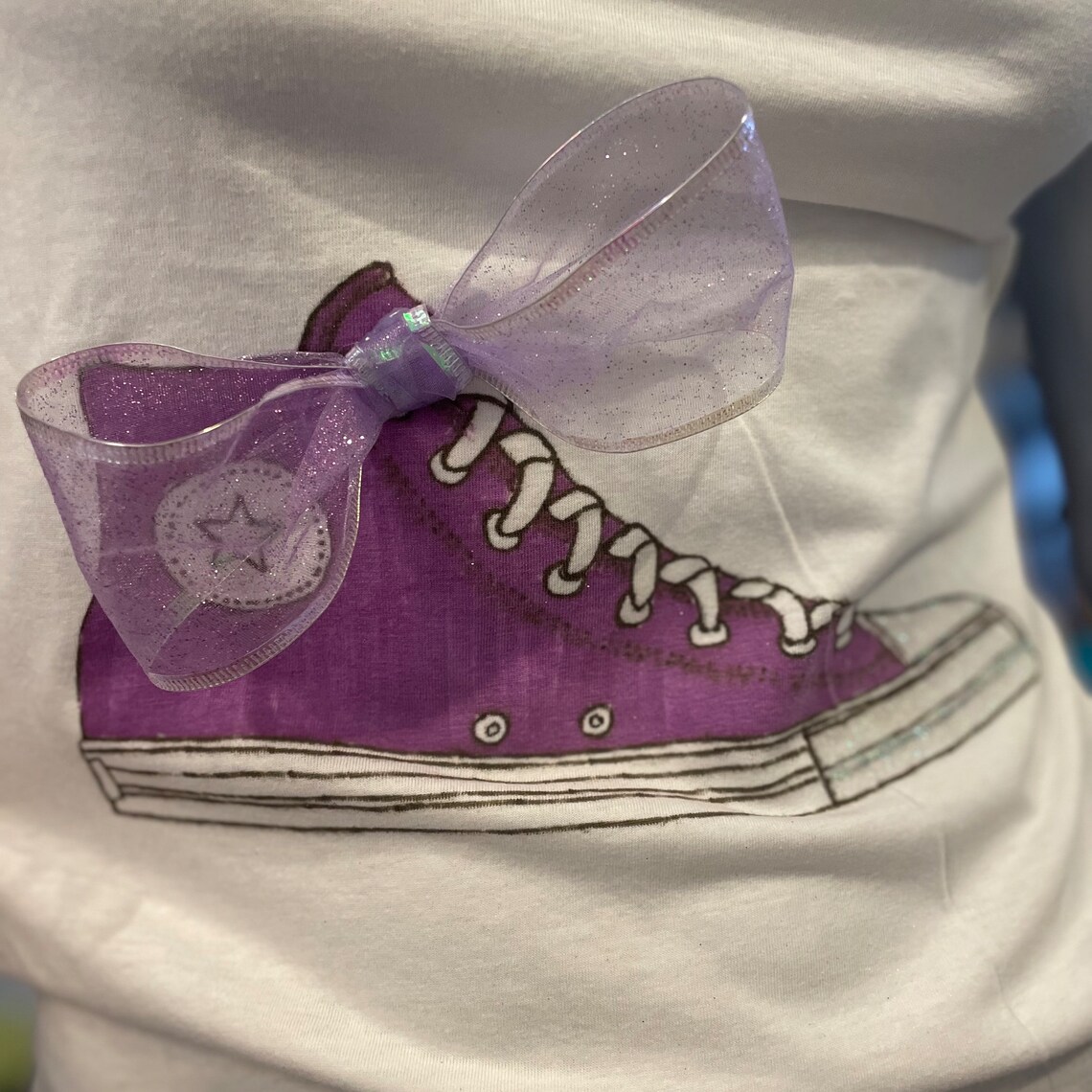 Coloured Converse Hand Drawn Tees - Etsy