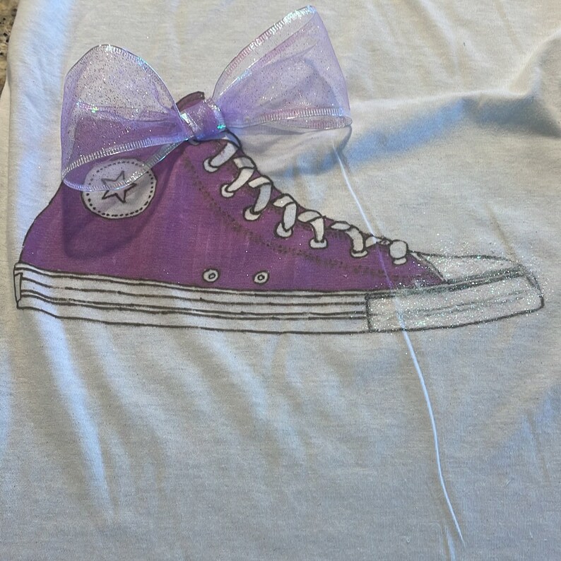 Coloured Converse Hand Drawn Tees - Etsy