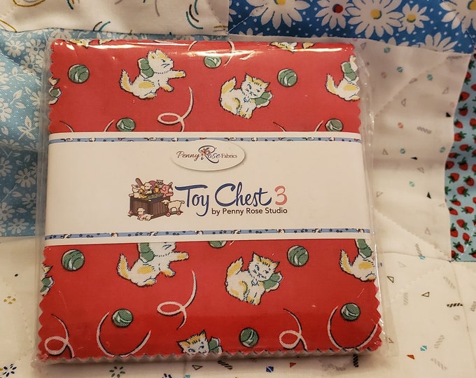 Toy Chest 3 Charm Pack Penny Rose Studio Penny Rose Fabrics Rare Find ...
