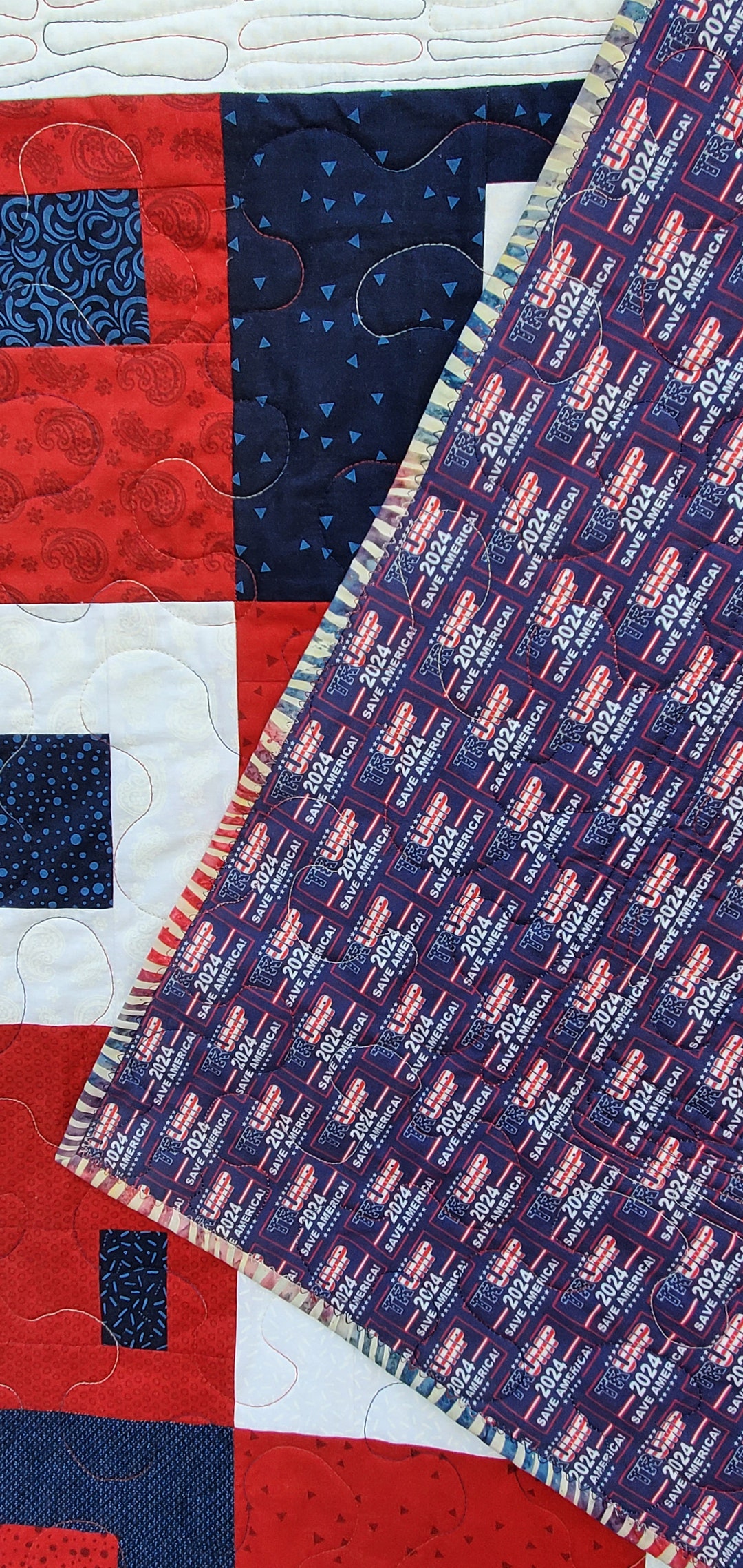 INAUGURATION Day Only Trump 2024 Save America Patriotic Quilt USA ...