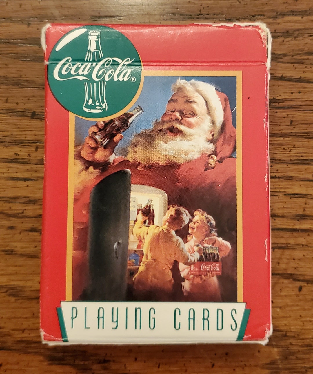 Vintage Coca Cola Christmas Santa Playing Cards in Original Box ...