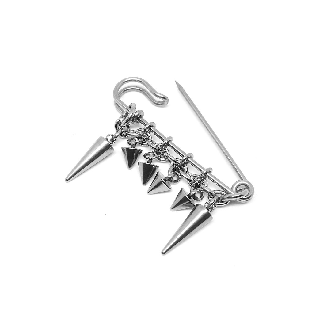 Vampire Bite Safety Pin Brooch, Fangs Jewelry, Edgy Jewelry, Stainless ...
