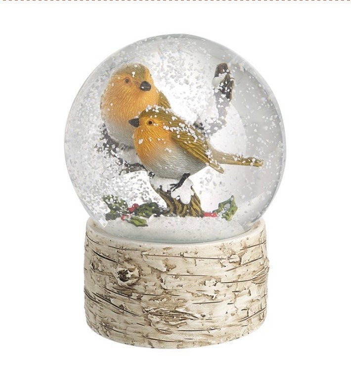 Robin Snow Globe Christmas Snow Globe - Etsy