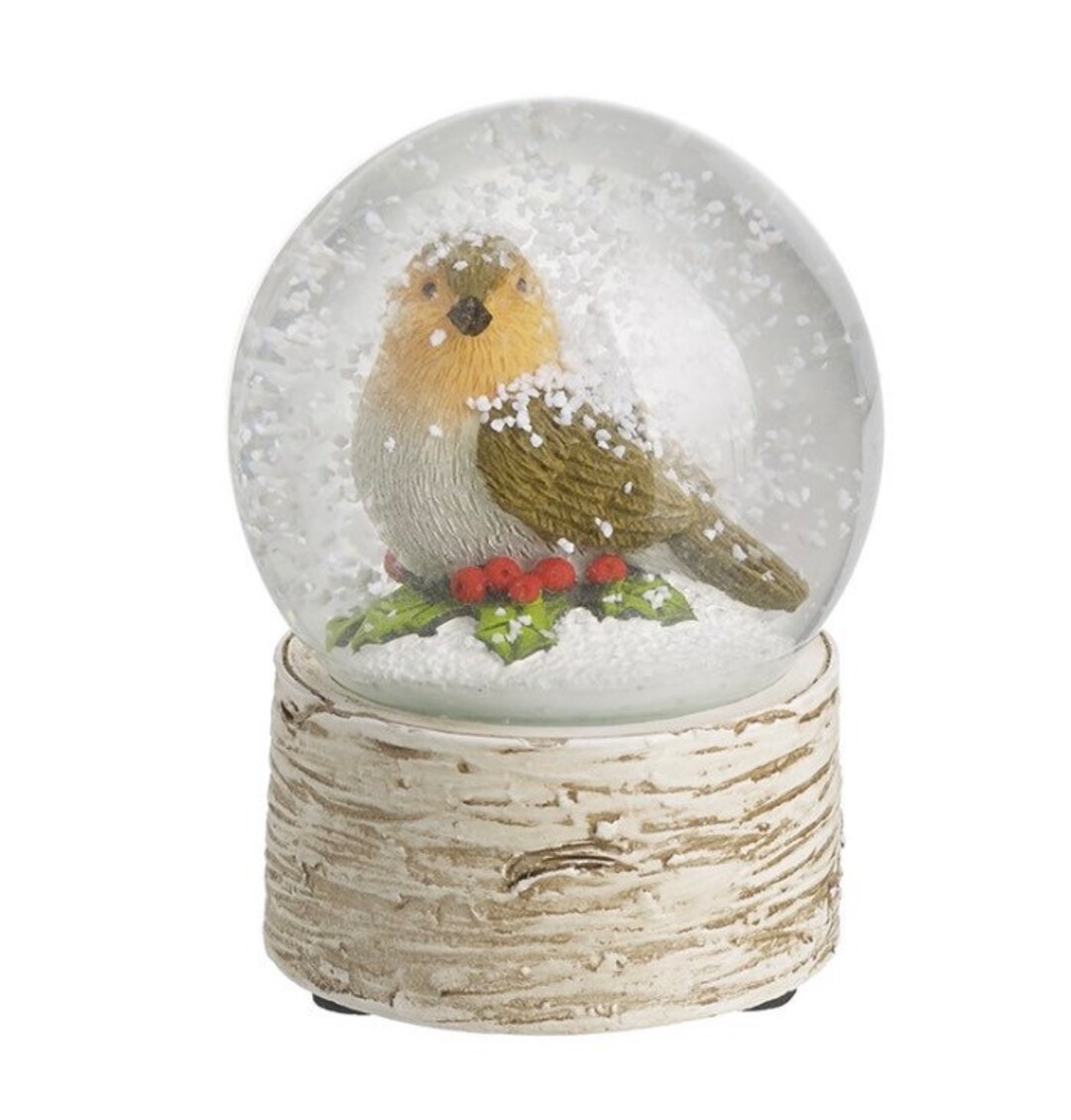 Robin Snow Globe Christmas Snow Globe 6cm Mini Snow Globe Snowglobe ...
